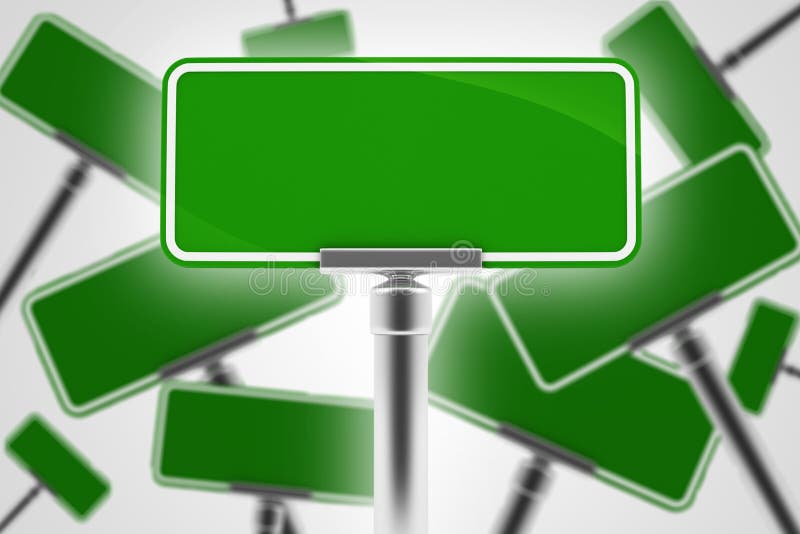 Multiple directions signs stock illustration. Illustration of ...