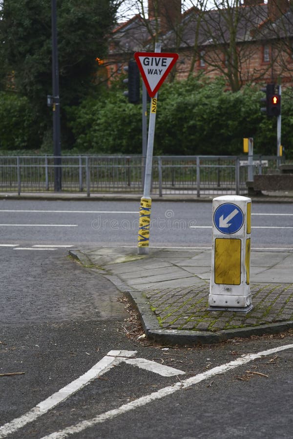 Street Signs on a Road in England Stock Image - Image of lane, school ...