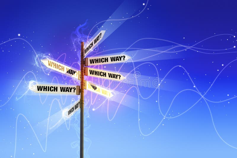 Street Signs _Which Way stock illustration. Illustration of conceptual ...