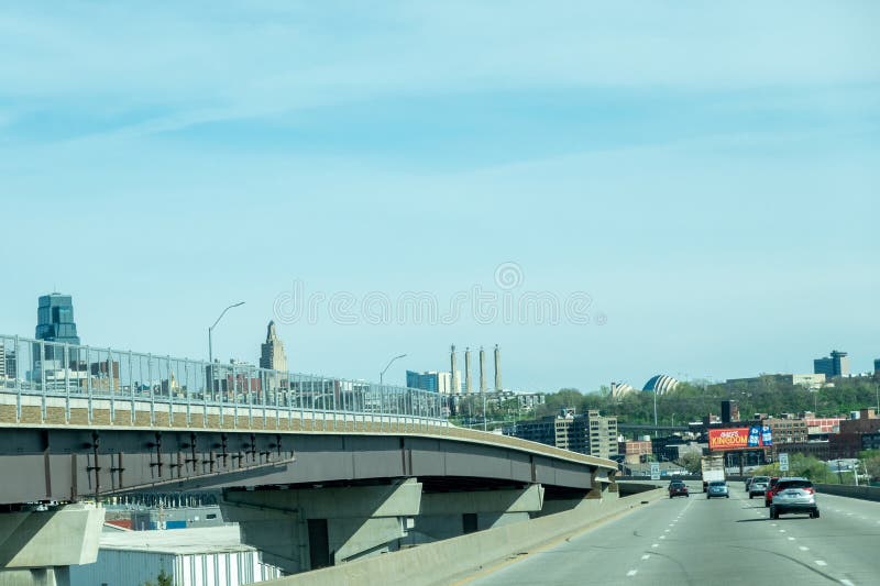 Street and Skyline Views Around Kansas City Kansas Editorial Photo ...
