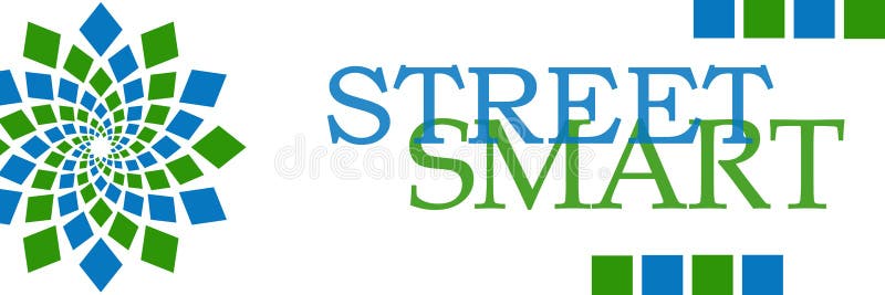Street Smart Green Blue Squares Horizontal Stock Illustration ...