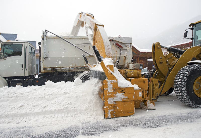 Street Snow Removal stock image. Image of cleaning, plow - 38029181