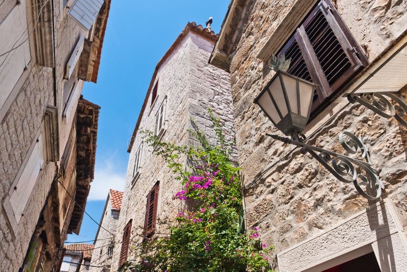 Street in Split, Croatia stock photo. Image of town, roof - 25597426