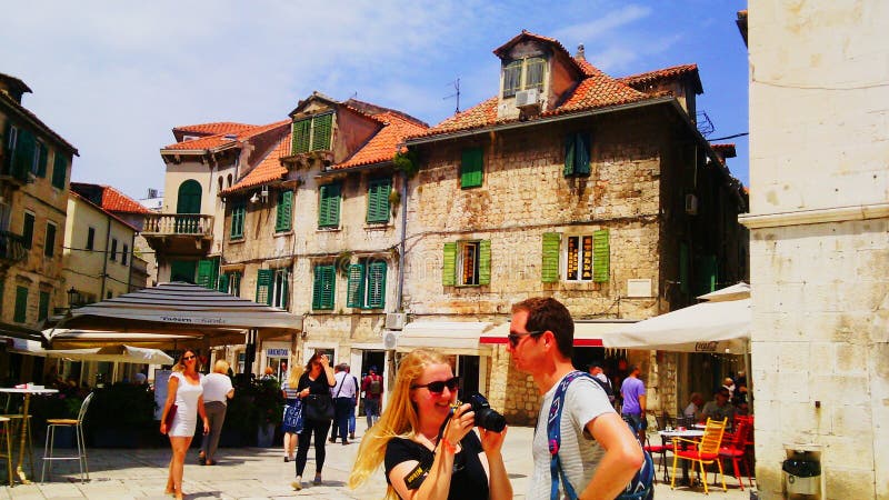 Street in Split editorial photography. Image of street - 73420867