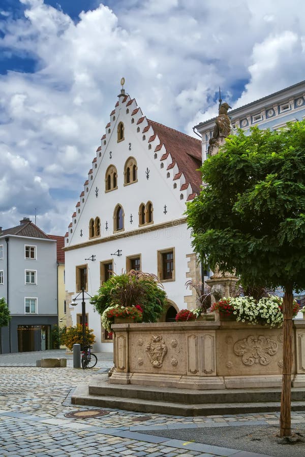 Street in Straubing, Germany Stock Photo - Image of house, architecture ...