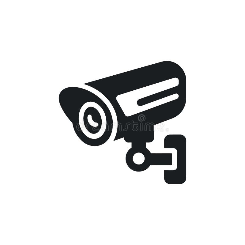 Street Surveillance Camera Icon Isolated Stock Vector - Illustration of ...