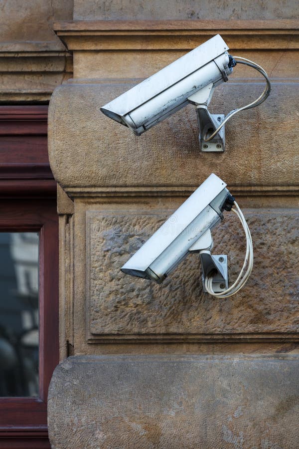 Street Surveillance Video Camera. Security of the City and Home Stock ...