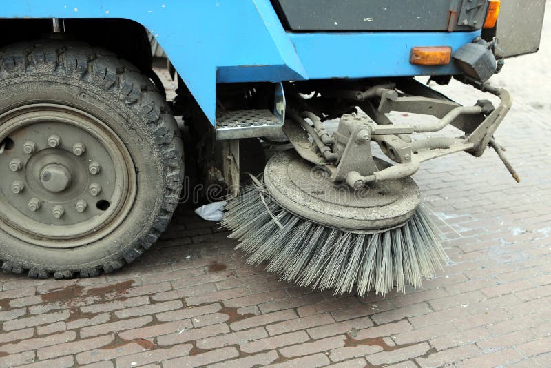 Street Sweeper stock photo. Image of tool, brush, scrub - 24799972