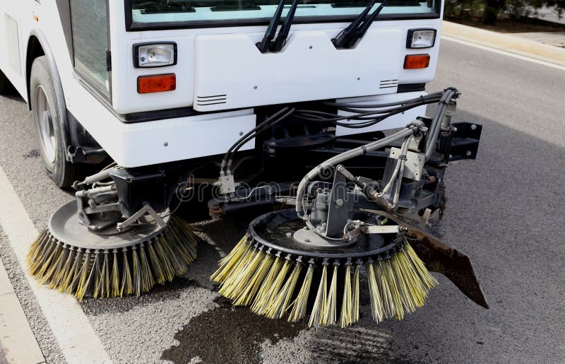 Street sweeper car stock photo. Image of drudge, asphalt - 1952102