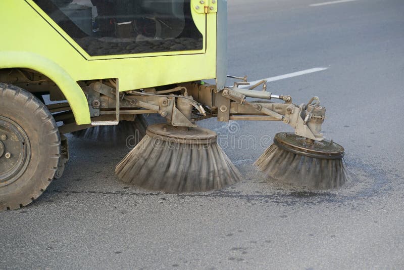 Street cleaning machine stock image. Image of cleaning - 118901391