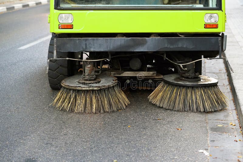 Street cleaning machine stock image. Image of land, outdoors - 142724593