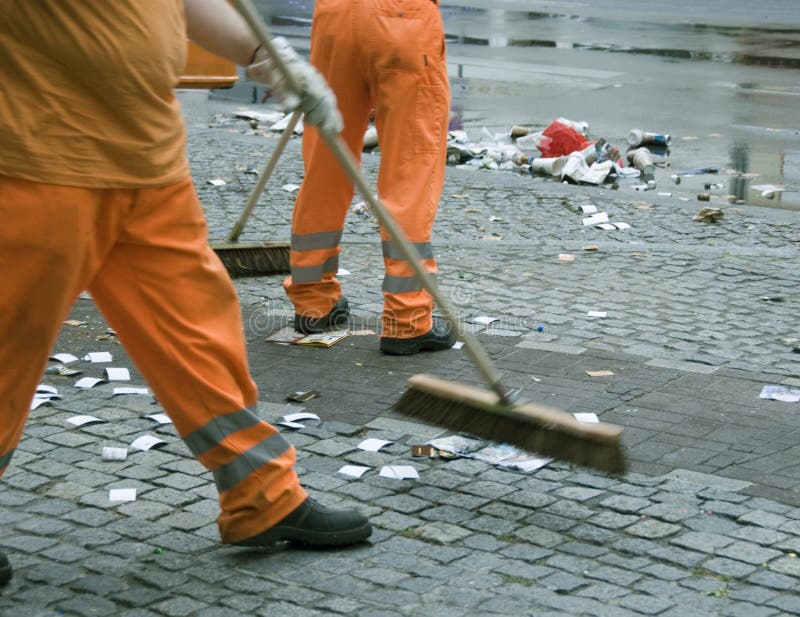 Street sweepers stock photo. Image of gutter, curb, pavement - 5680862