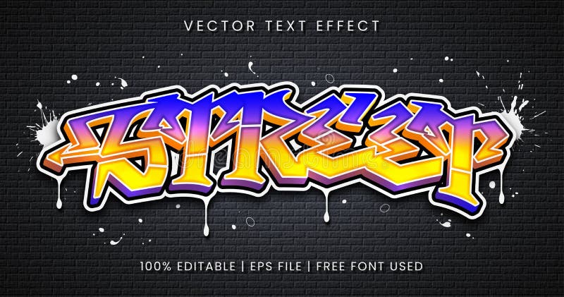 Street Editable Text Effect Style Stock Vector - Illustration of ...