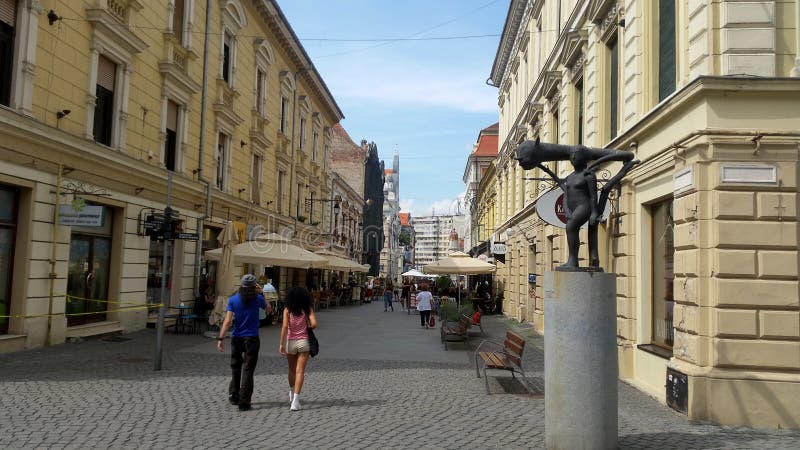 Street of Timisoara Downtown Editorial Photo - Image of landmark ...