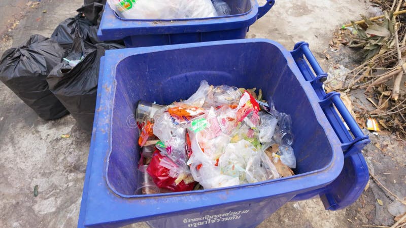 Street Trash Container: Waste and Plastic Pollution Stock Video - Video ...