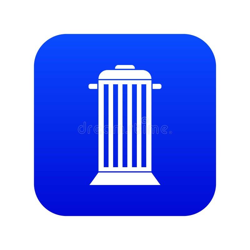 Street Trash Icon Digital Blue Stock Vector - Illustration of concept ...