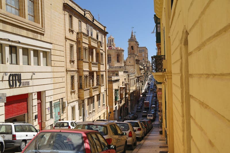 Old Street, Valetta, Malta. Editorial Photo - Image of idyllic ...