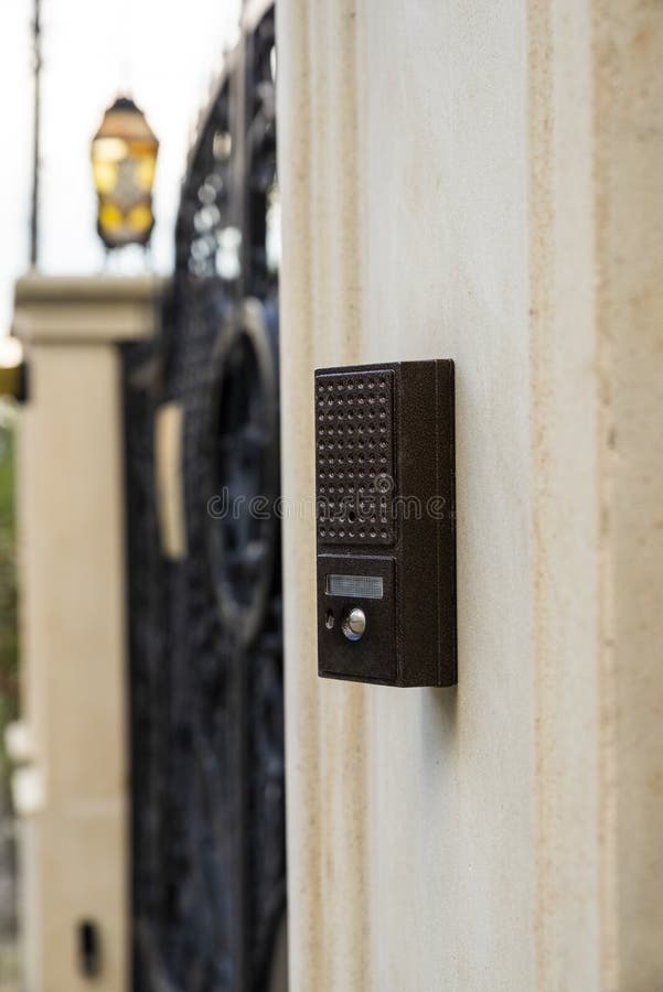 Street Video Intercom with a Bell Stock Image - Image of entry, bell ...