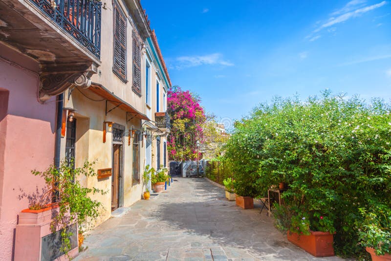 Street view of Athens stock photo. Image of ancient - 235128804