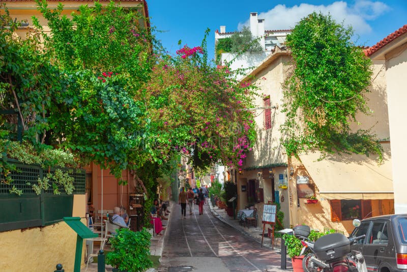 Street view of Athens editorial stock photo. Image of greek - 240630773