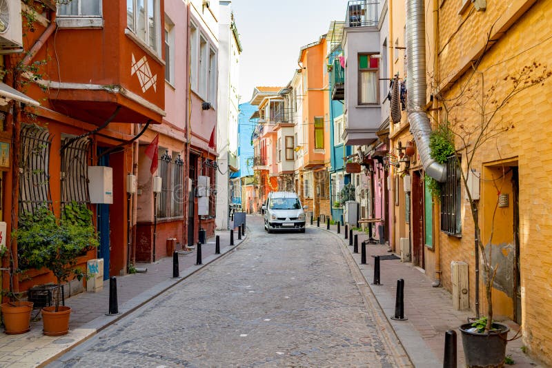 Street View in Balat District in Istanbul Editorial Stock Image - Image ...