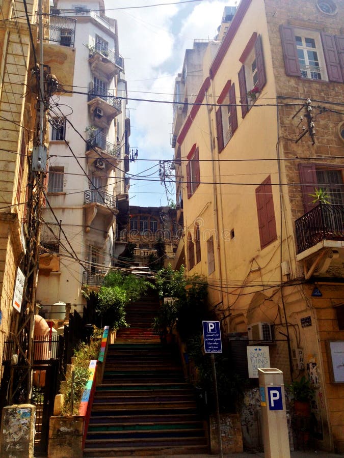 Street View of Beirut, Lebanon Editorial Stock Photo - Image of ...