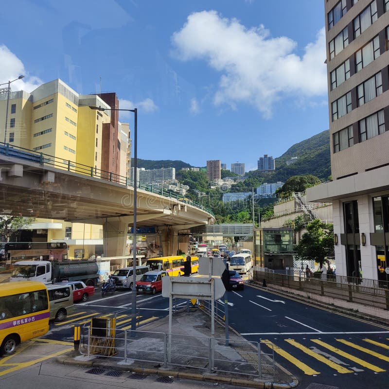 Street View from Bus in Hong Kong Editorial Photo - Image of kong ...