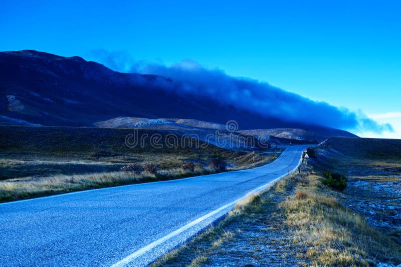 Street View in Campotosto Countryside Stock Image - Image of cloudy ...