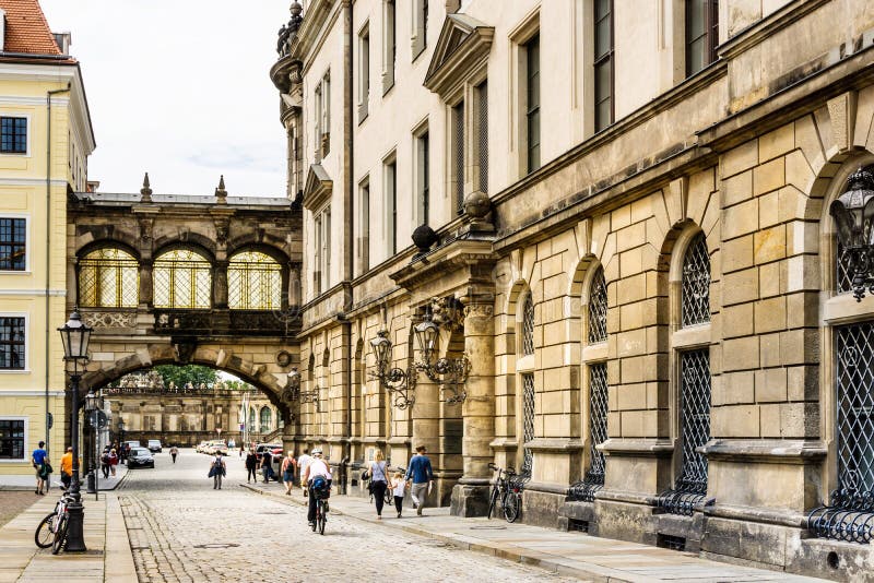 Street View of Downtown Dresden, Germany Editorial Photography - Image ...