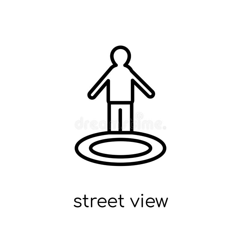 Street View Icon. Trendy Modern Flat Linear Vector Street View I Stock ...