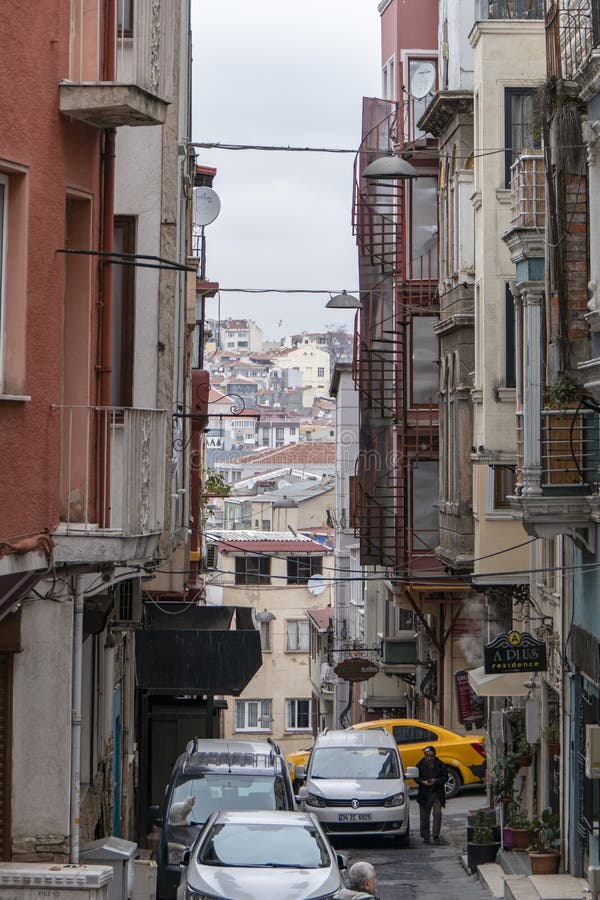 Street View of Istanbul editorial stock photo. Image of architecture ...