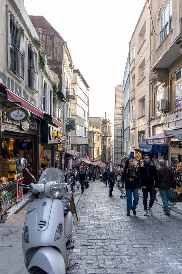 Street View of Istanbul editorial image. Image of buildings - 265700710