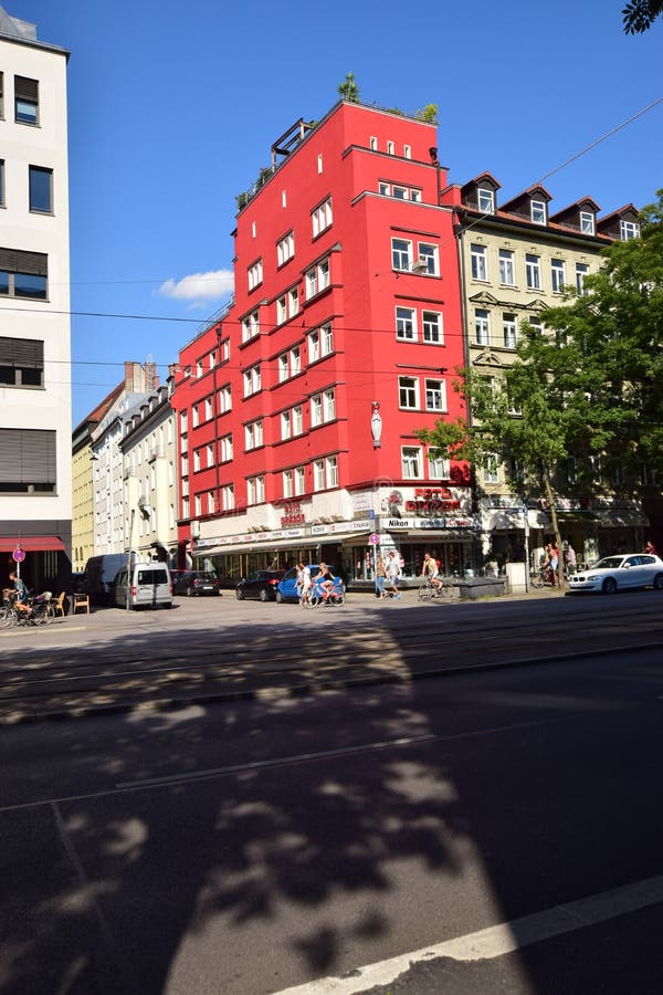 Street View in Munich, Germany Editorial Stock Photo - Image of ...