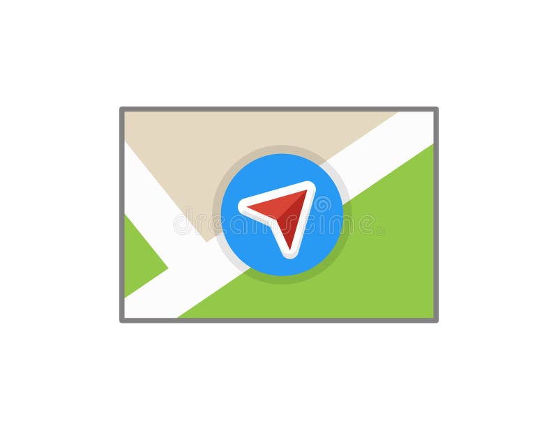 Street View Navigation Map Flat Icon. Trendy Maps Icon Stock Vector - Illustration of travel ...