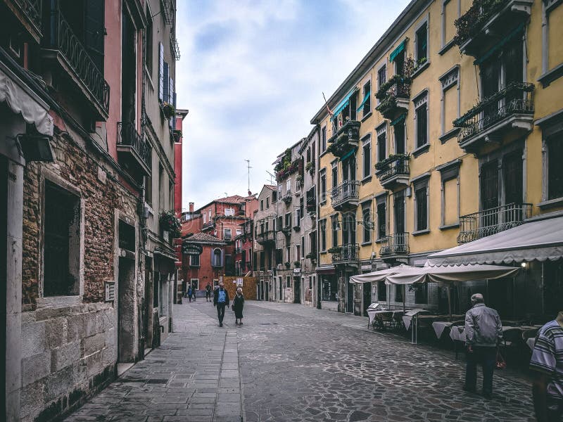 Street View in a Small Italian City Editorial Stock Photo - Image of ...