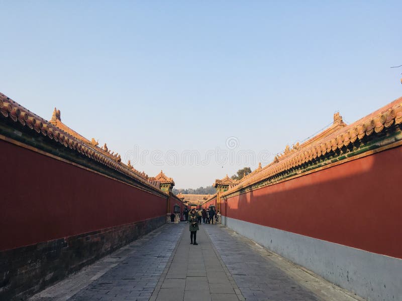 China palace red wall editorial stock photo. Image of palace - 168913728