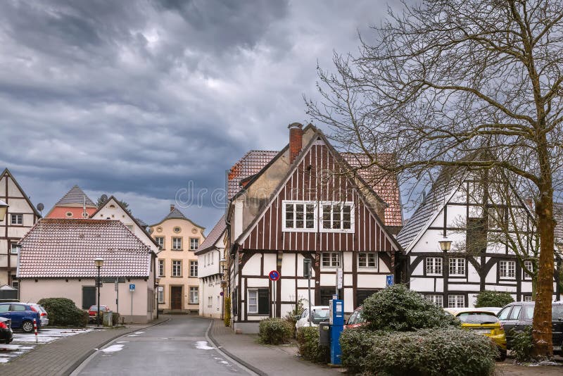 Street in Warendorf, Germany Stock Image - Image of cobbled, westfalen ...