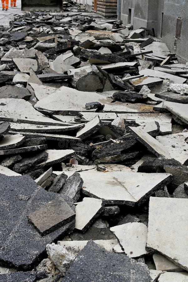 Destroyed asphalt stock image. Image of broken, quake - 21418775