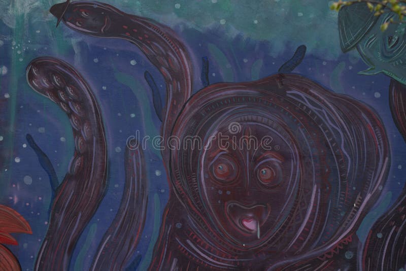 Street Work of Unknown Artists. Art is Everywhere. Nice Editorial Stock ...