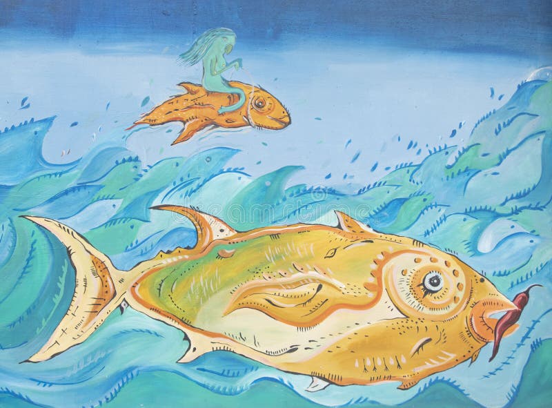 Street Work of Unknown Artists. Art is Everywhere. Nice Editorial Stock ...