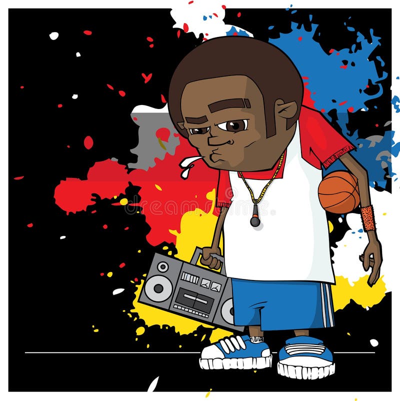 Streetball character. stock illustration. Illustration of ball - 30815560