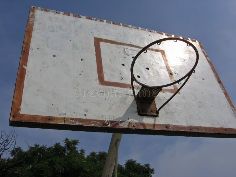 Streetball Rim stock photo. Image of dunk, team, ball, recreation - 322586