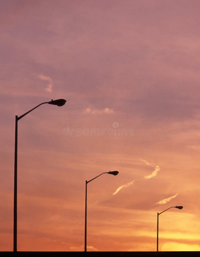Streetlights stock photo. Image of road, nightfall, streetlight - 728032