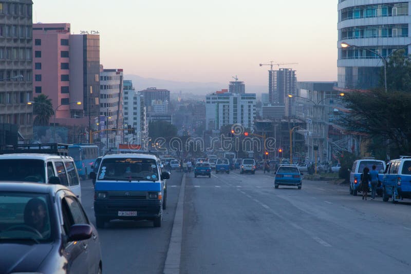 The Streets of Addis Ababa Ethiopia Editorial Photo - Image of house ...