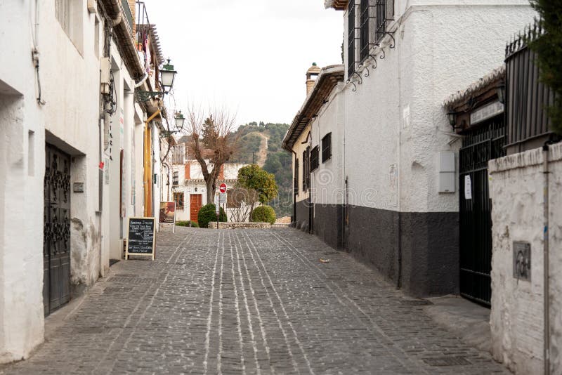 Streets of Albaicin in Granda, Andalusia, Spain Editorial Photography ...