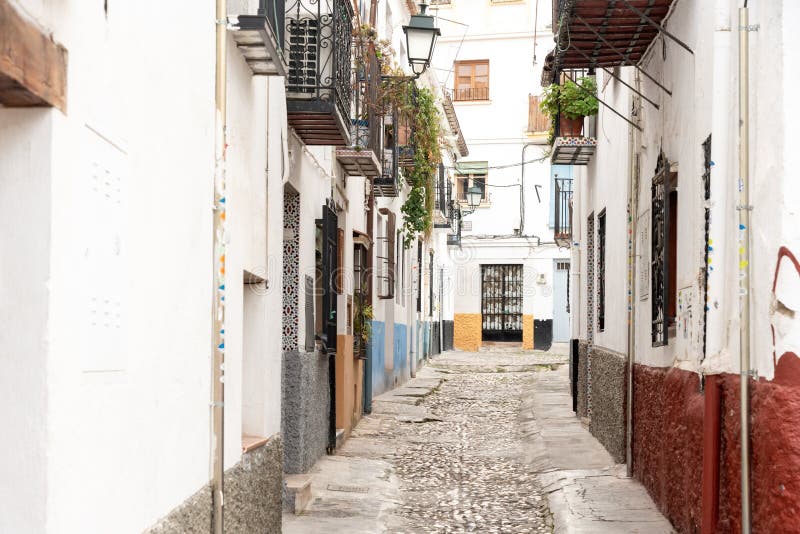 Streets of Albaicin in Granada, Andalusia, Spain Editorial Stock Image ...