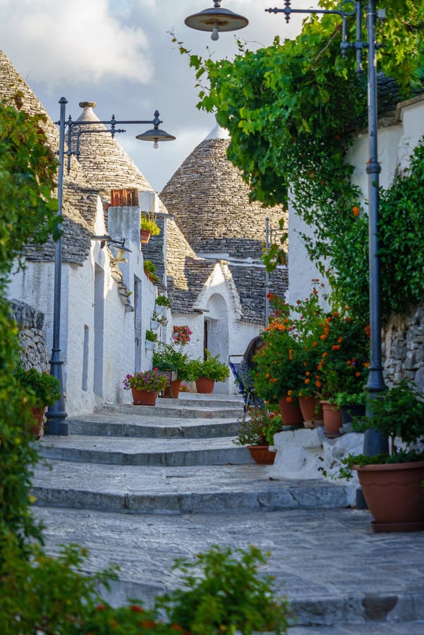 Streets of Alberobello, Apulia. Italy Stock Photo - Image of street ...