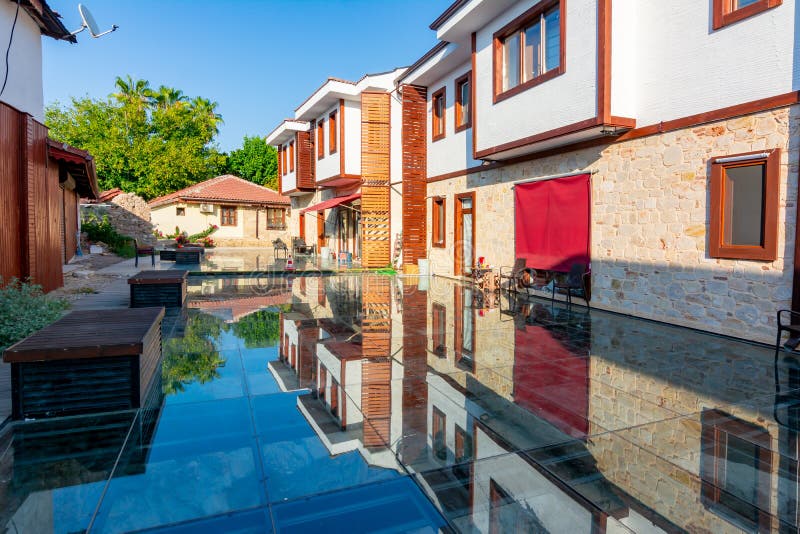 Streets and Architecture of Old Town, Side, Turkey Stock Photo - Image ...