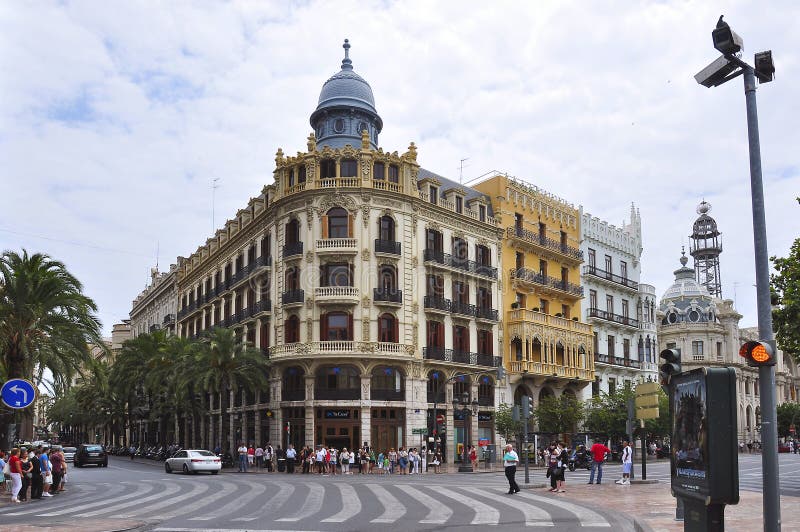 Streets and Architecture of Valencia, Spain Editorial Stock Image ...