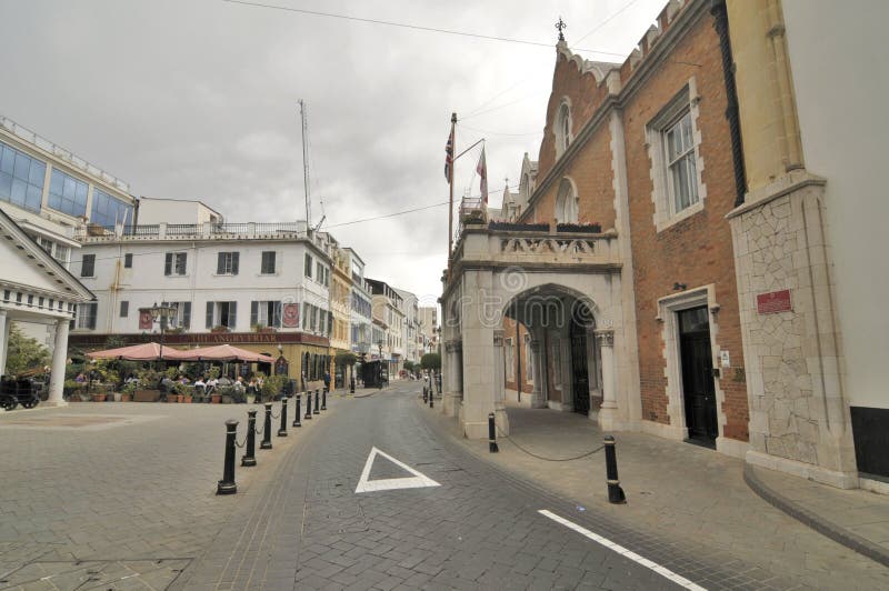 Streets of British Gibraltar Stock Photo - Image of downtown, plaza ...